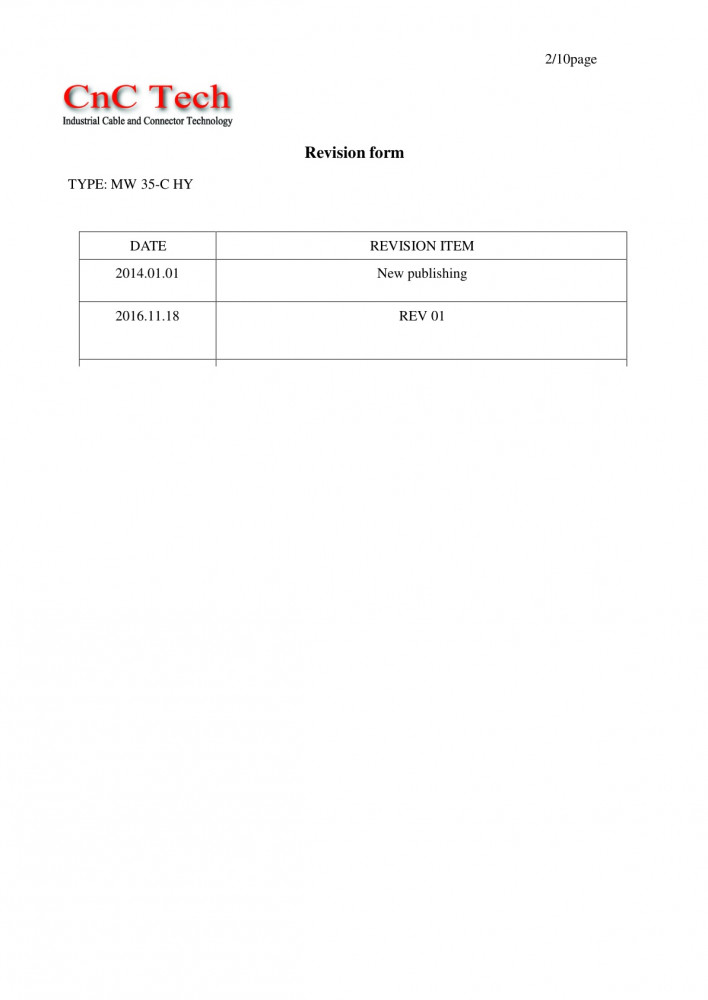 MW 35-C HY specification page 2