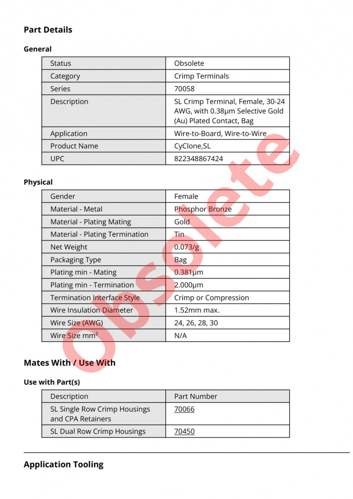 Technical document image 2 for Molex part 700580097
