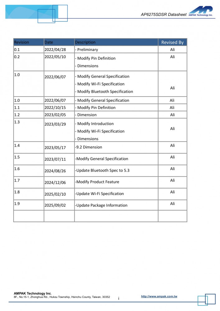 AP6275SDSR datasheet page 3
