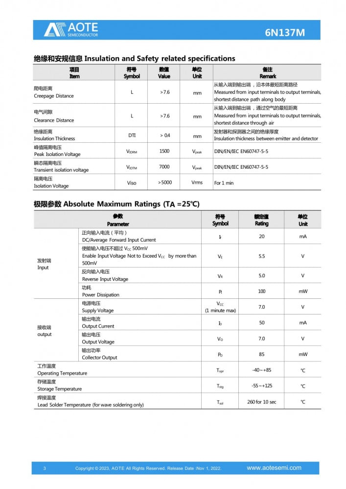 6N137M datasheet page 4