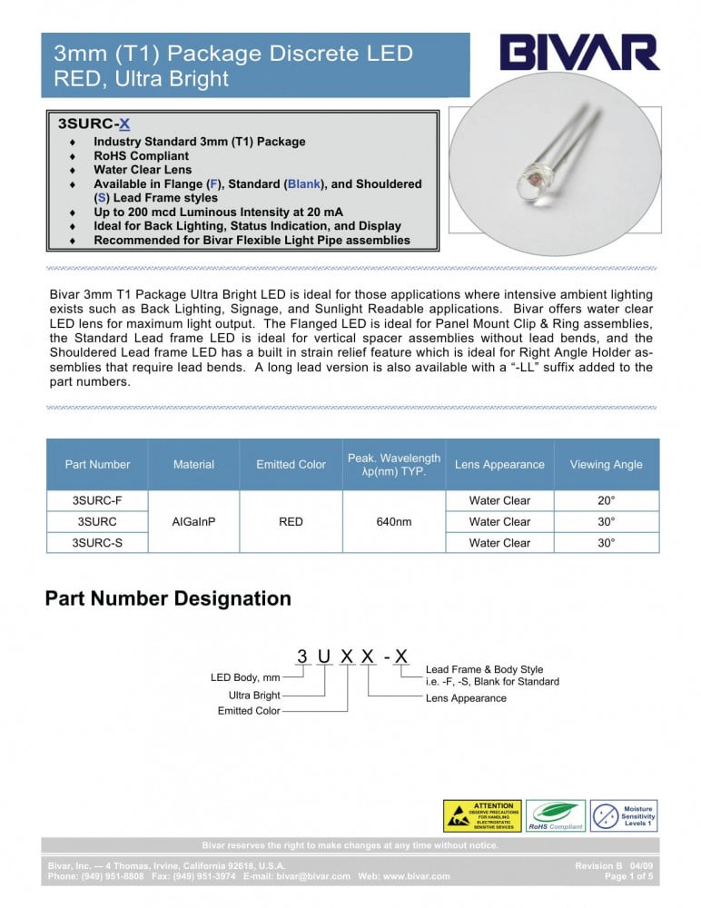 3SURC-F datasheet page 1