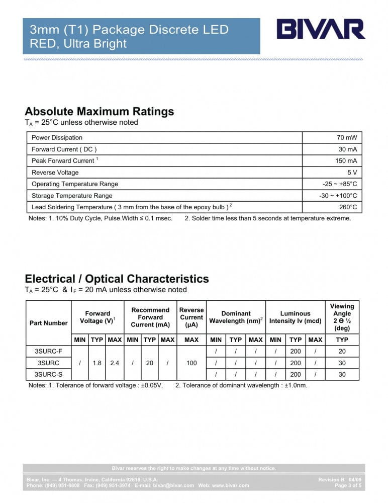 3SURC-F datasheet page 3
