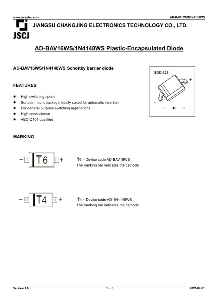AD-1N4148WS datasheet page 1