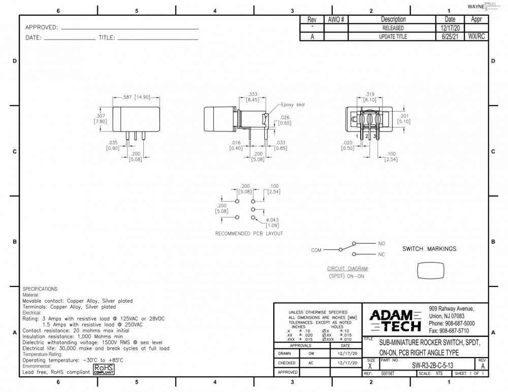 ADAM TECH SW-R3-2B-C-5-13 datasheet page