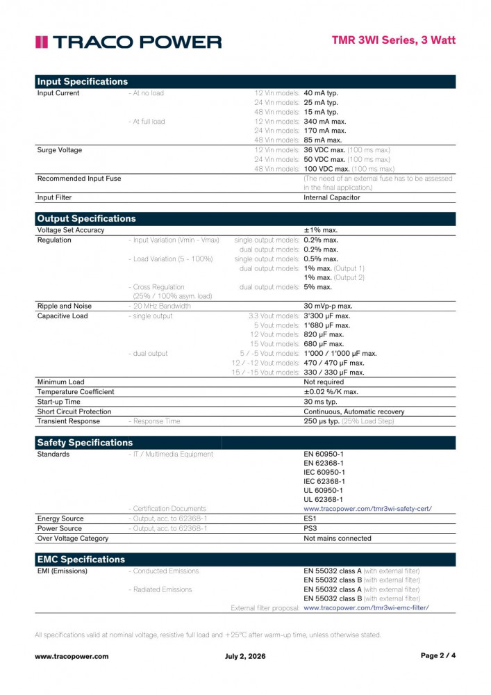 TMR 3-4813WI technical document page 2