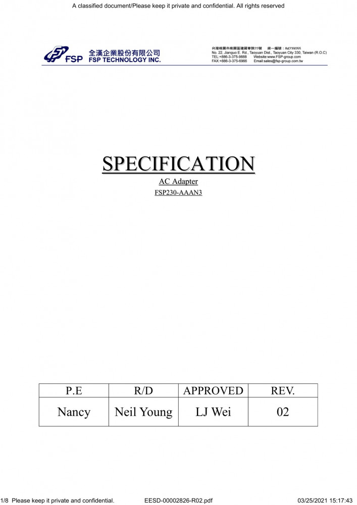 96PSA-A230W24P4-3 technical document image 2