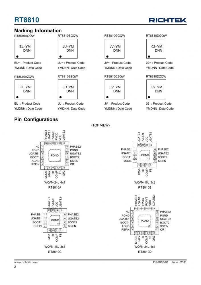 RT8810 datasheet page 2