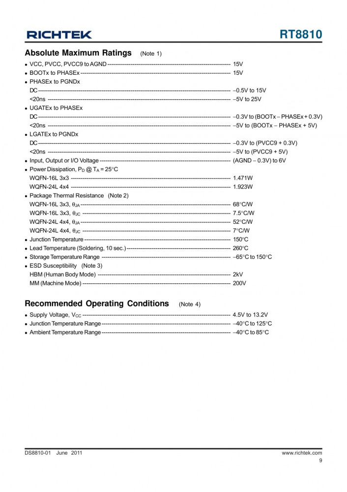 RT8810 datasheet page 9