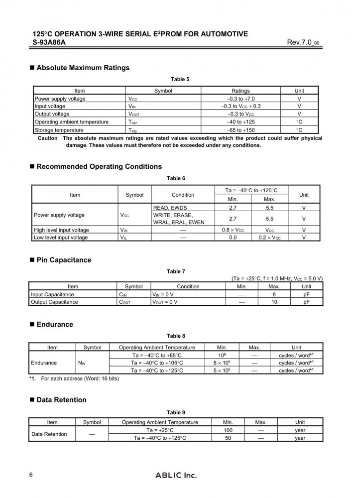 S-93A86A datasheet page 6