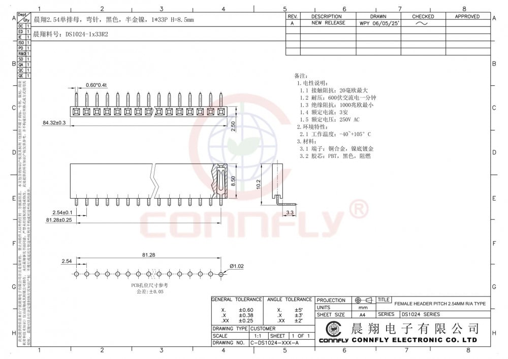 DS1024-1x33R2 technical drawing preview