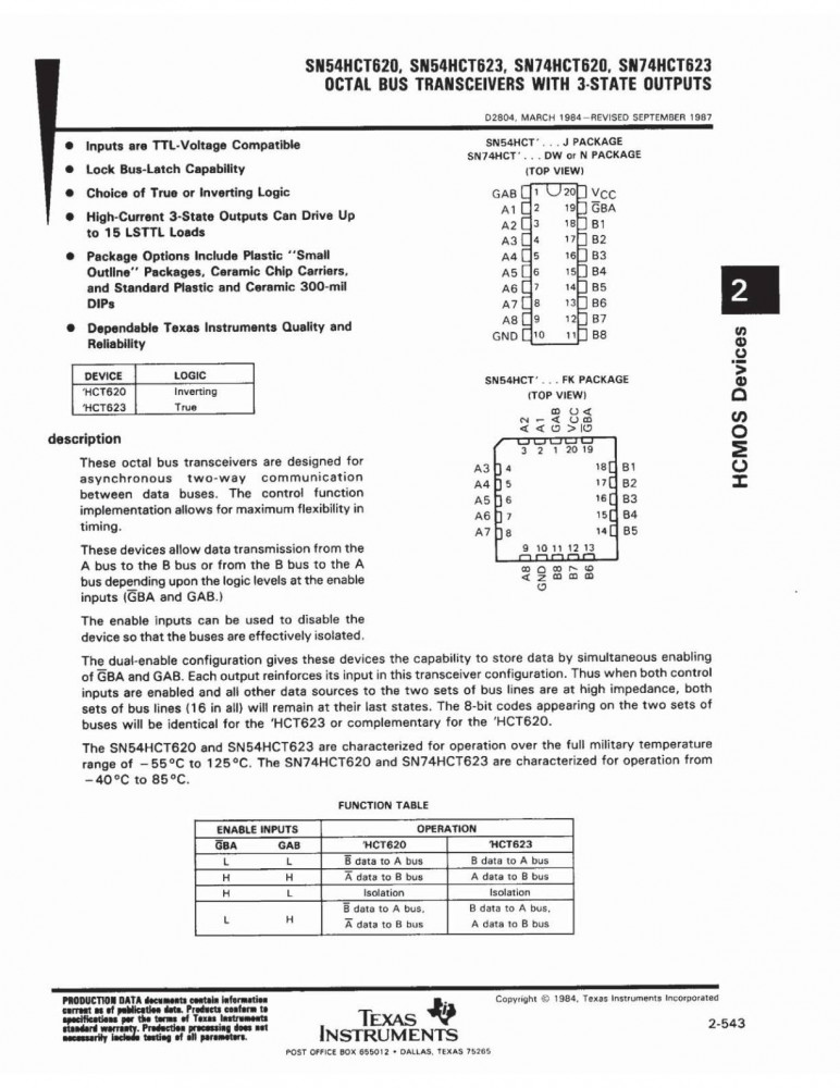 74HCT620N datasheet page 3