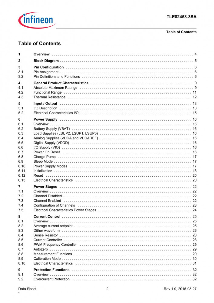 TLE82453-3SA datasheet page 2