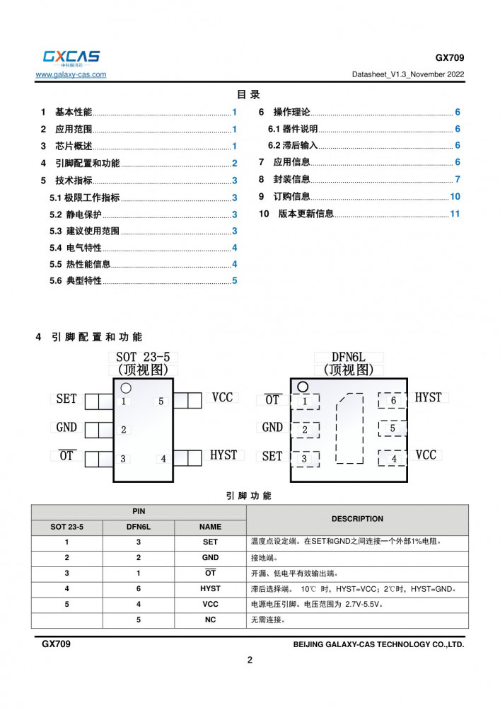 GX709 datasheet page 2