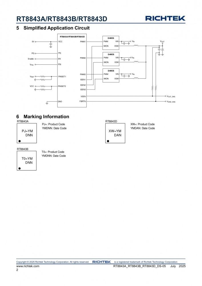 RT8843 datasheet page 2