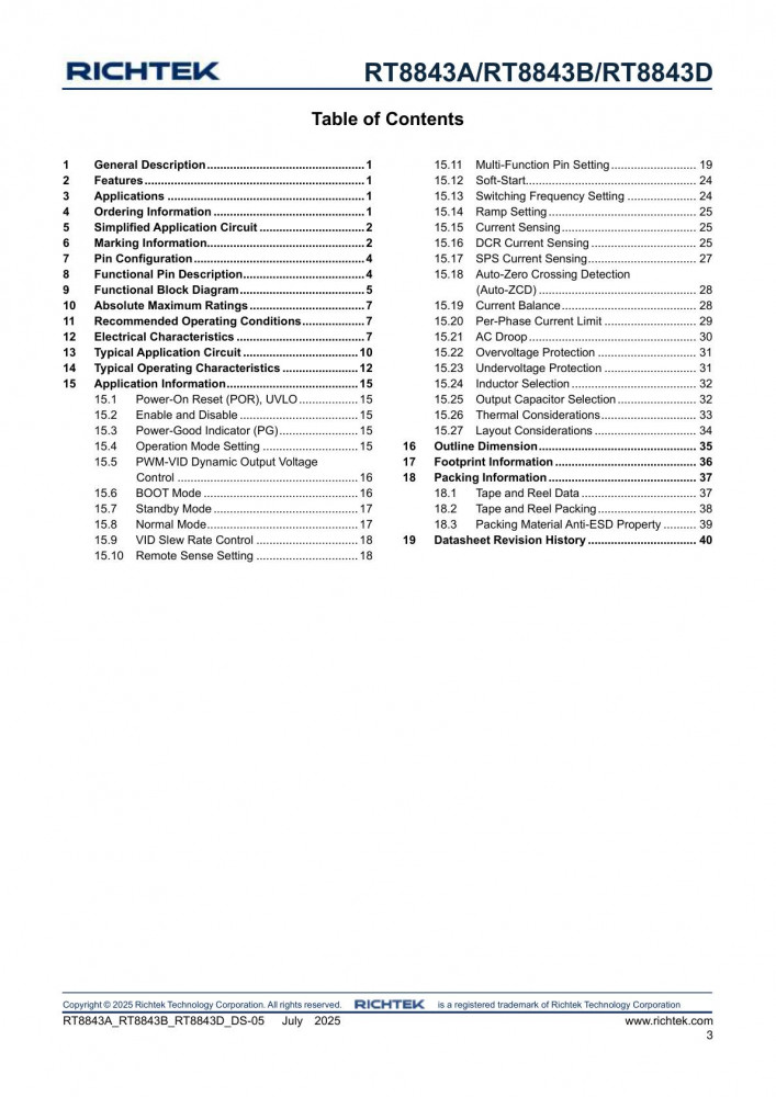 RT8843 datasheet page 3