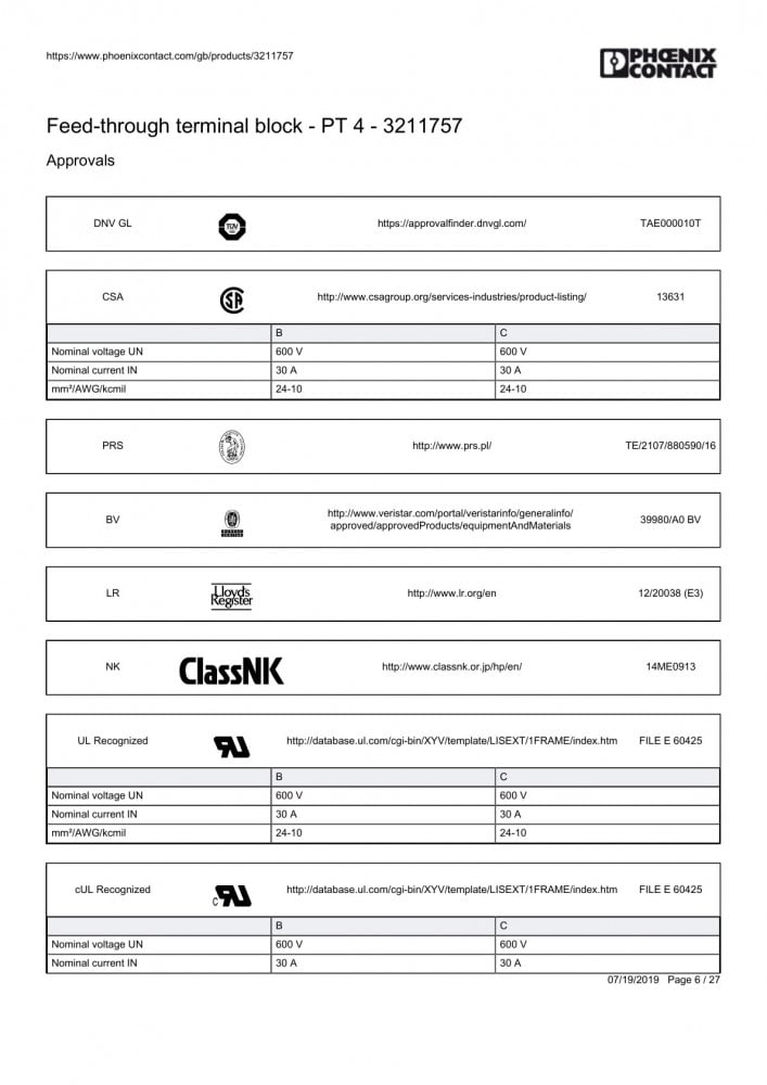 Phoenix Contact PT 4 datasheet page 6