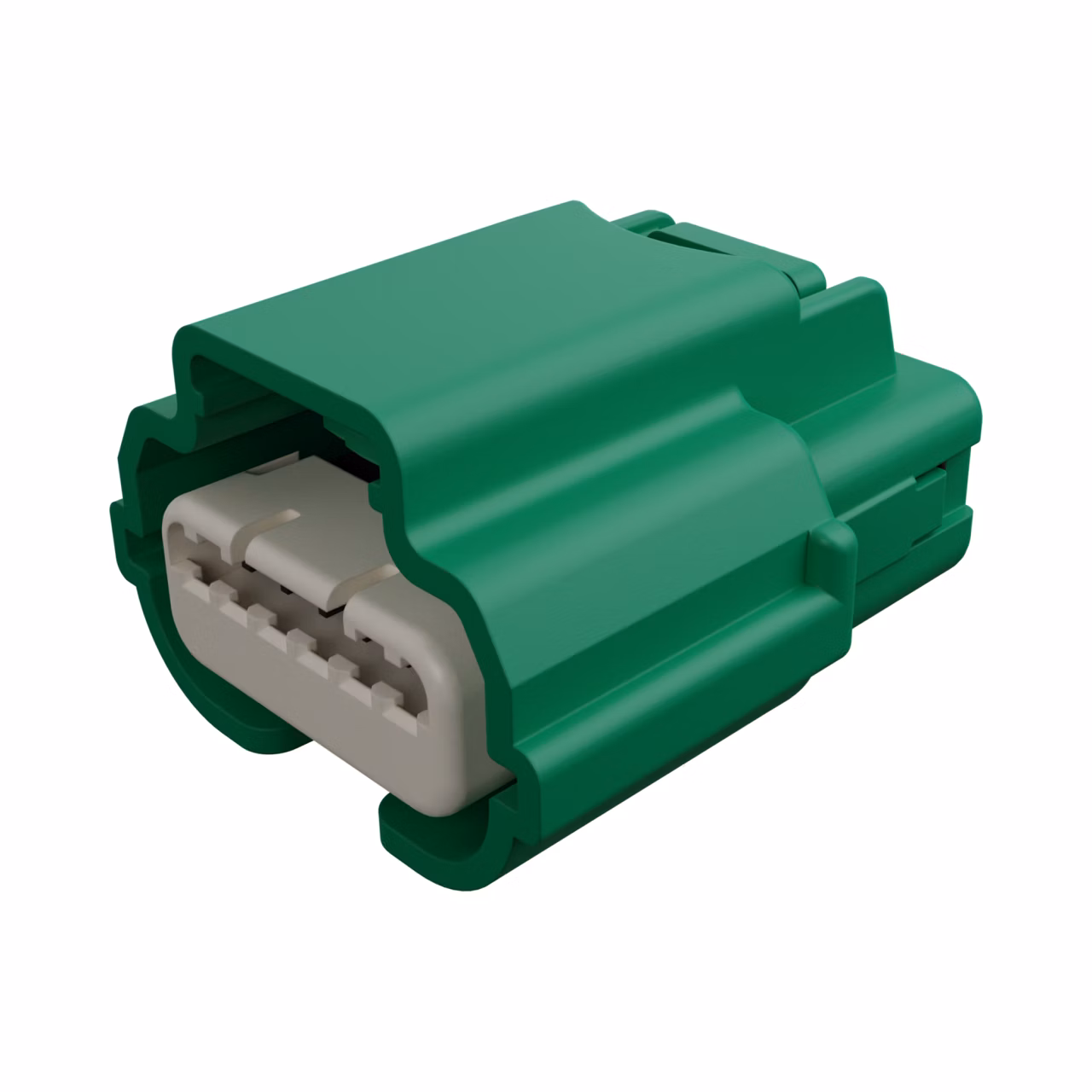 2.54mm MX64 Sealed Single Row Crimp Housing, MX64 Terminal, Green, 6 Circuits, Key D, without CPA Lock for sale