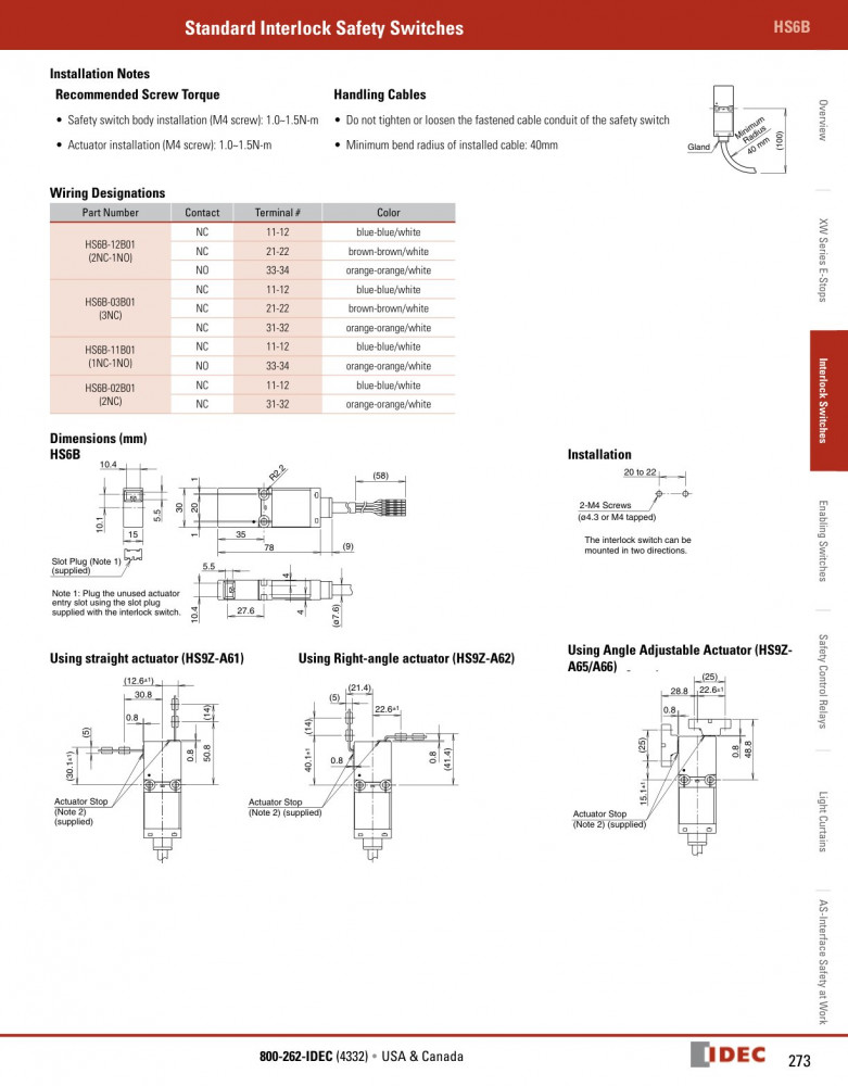 IDEC HS6B-12B05 technical document page 3