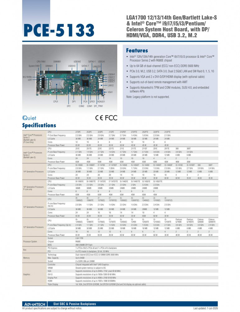PCE-5133 technical document page 1