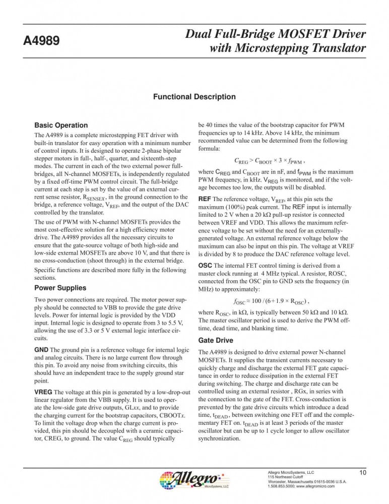 A4989 datasheet page 10