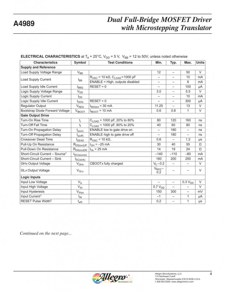 A4989 datasheet page 4