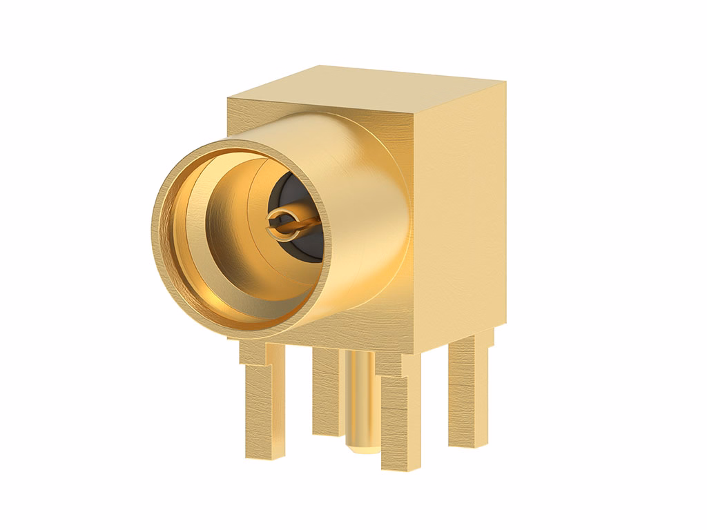 FAKRA Jack, Right-Angle, Through Hole, Key K, Latch Clocked 90 Degrees, Carton, 50 Ohms
