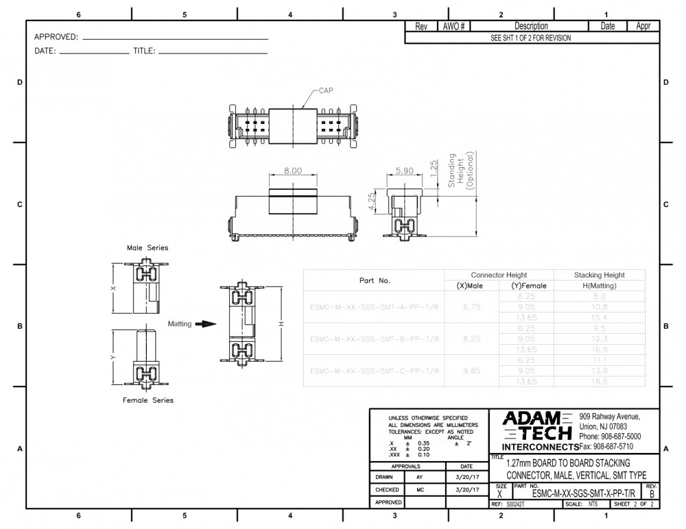 ADAM TECH ESMC-M-26-SGS-SMT-B-PP-T/R drawing page 2