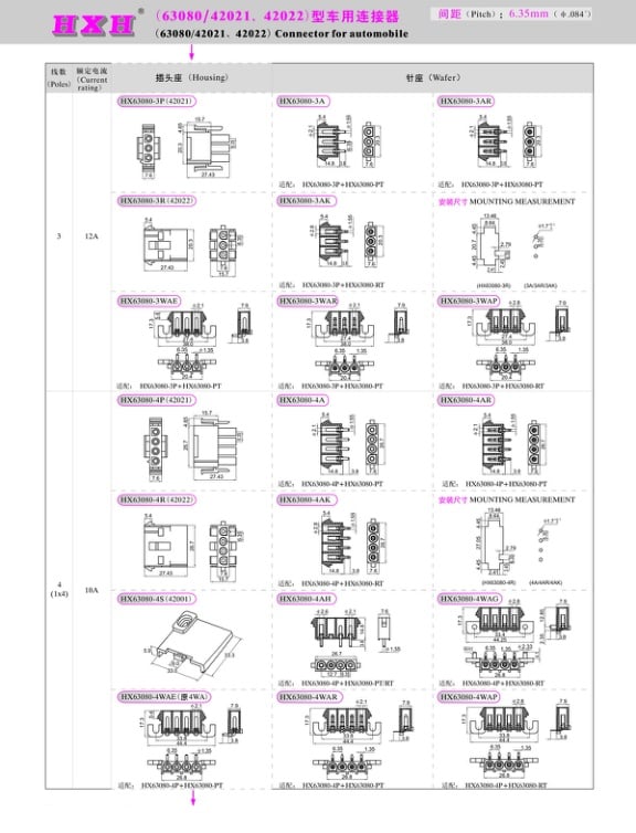 HX63080-4AR technical document page 2
