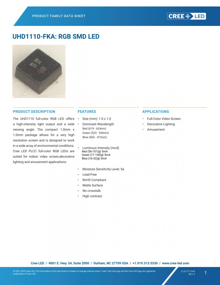 UHD1110-FKA document page 1