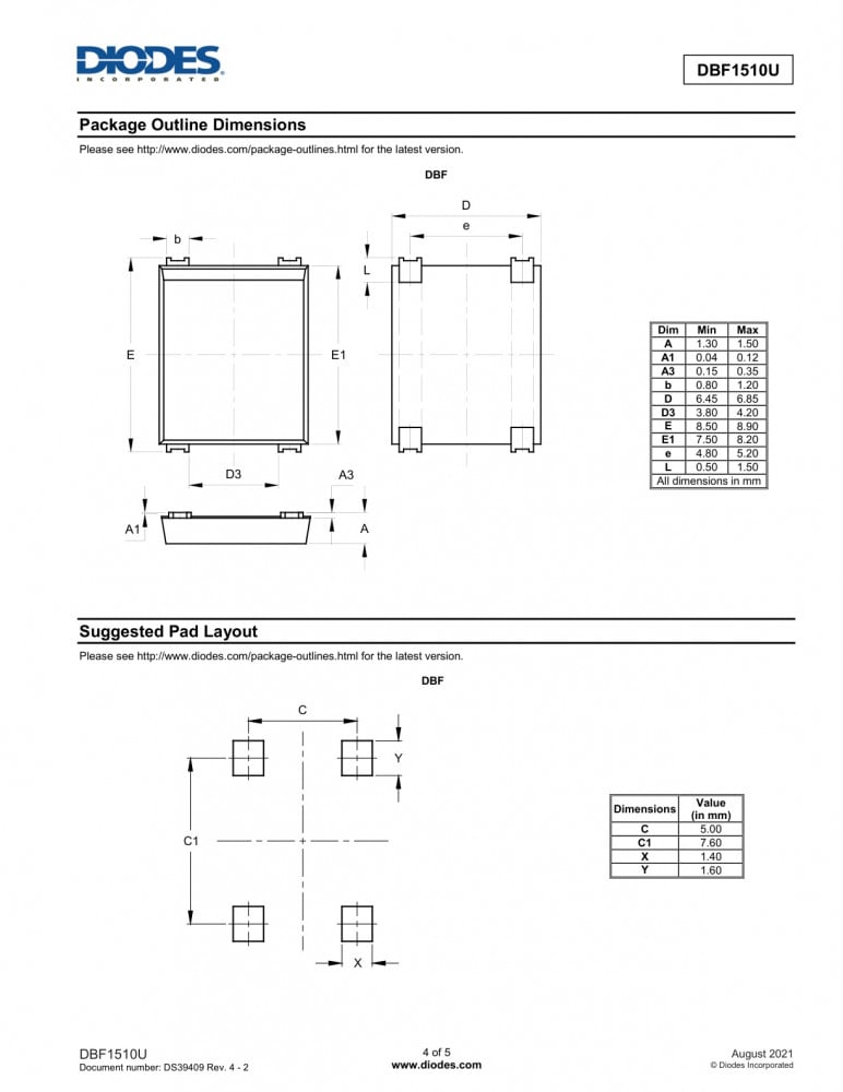 DBF1510U-13 datasheet page 4