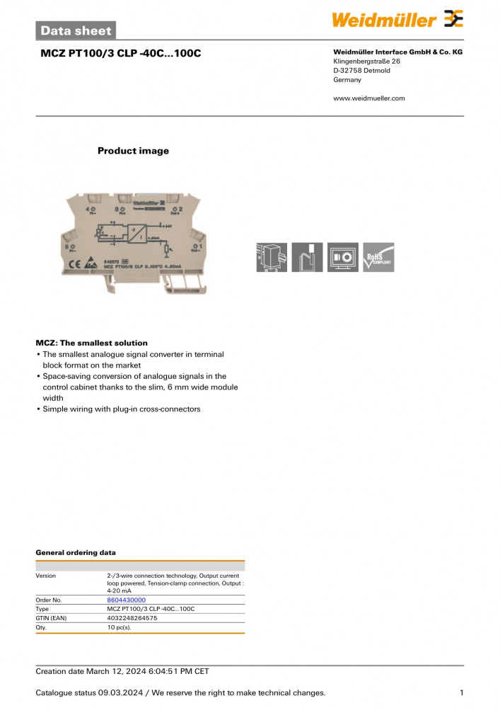 8604430000 product document page 1