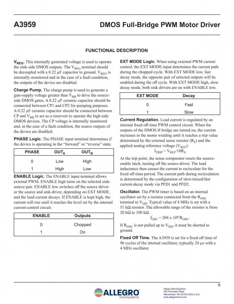 A3959 datasheet page 6