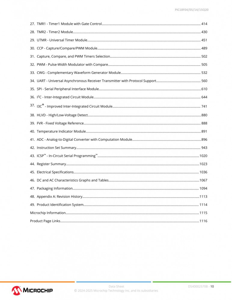 PIC18-Q20 technical document page 10