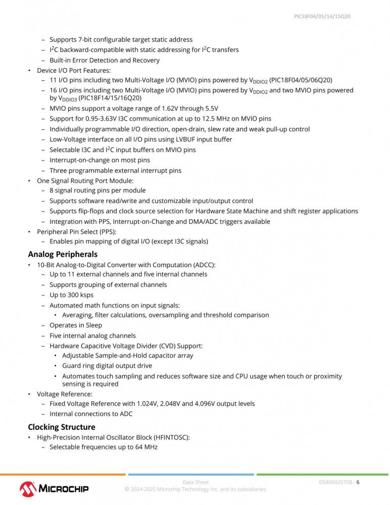 PIC18-Q20 technical document page 6