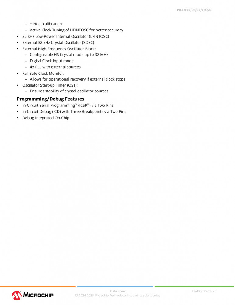 PIC18-Q20 technical document page 7