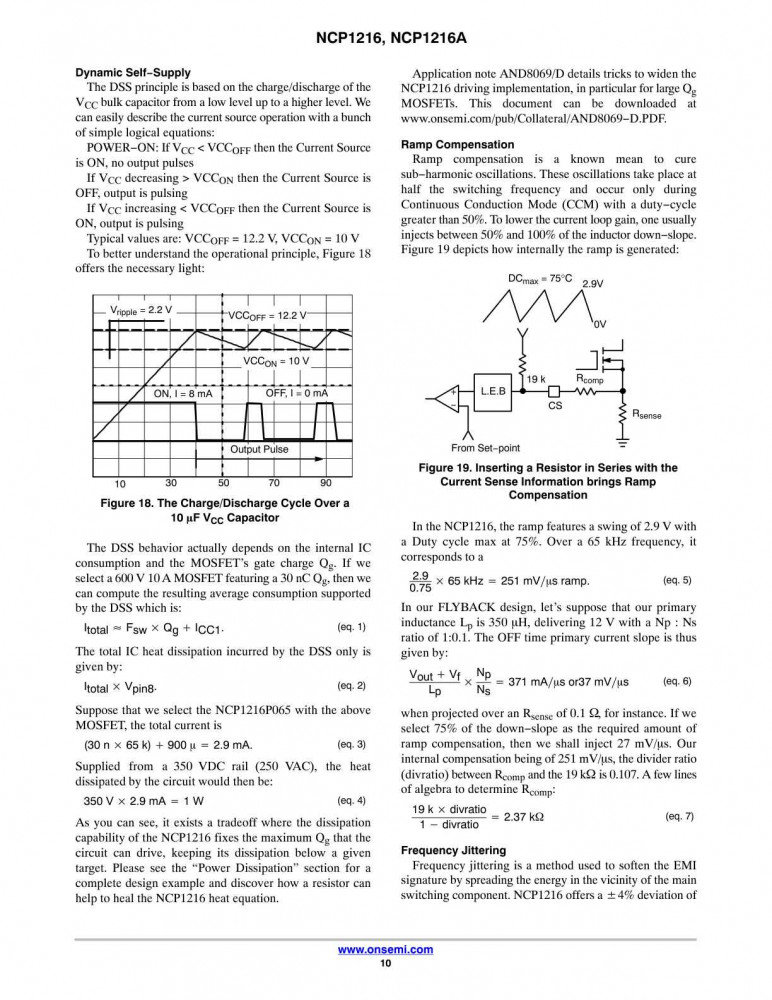 NCP1216A datasheet page 10