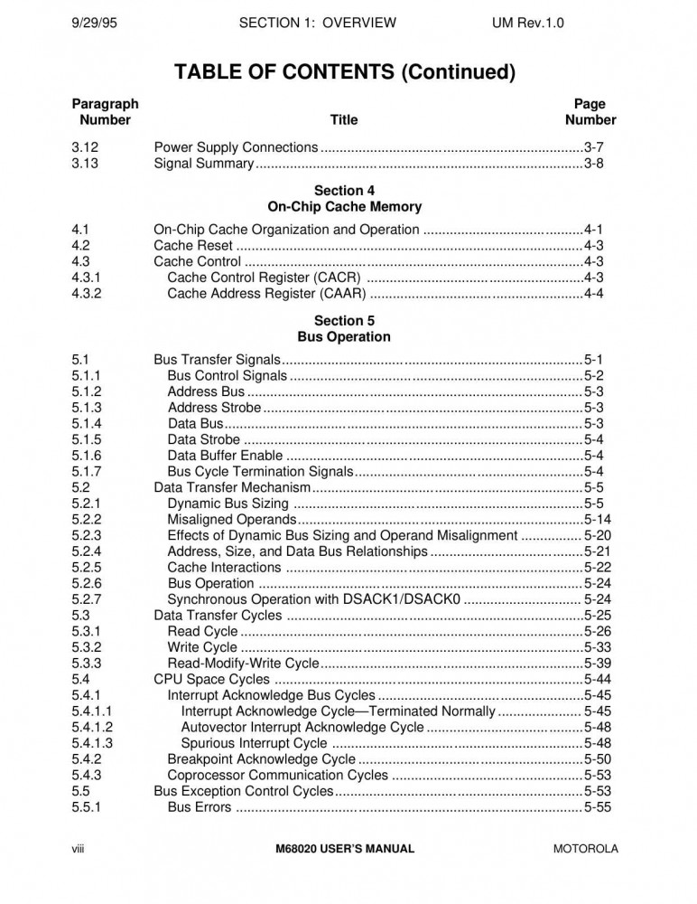MC68EC020 manual page 4