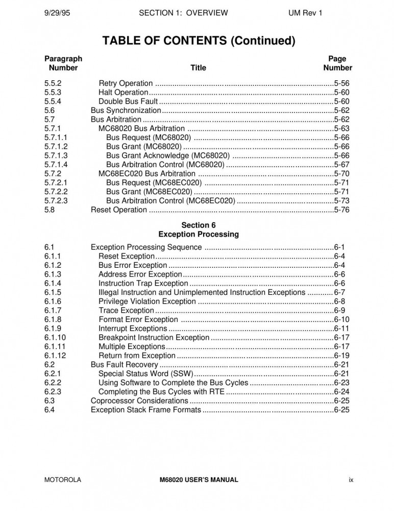 MC68EC020 manual page 5