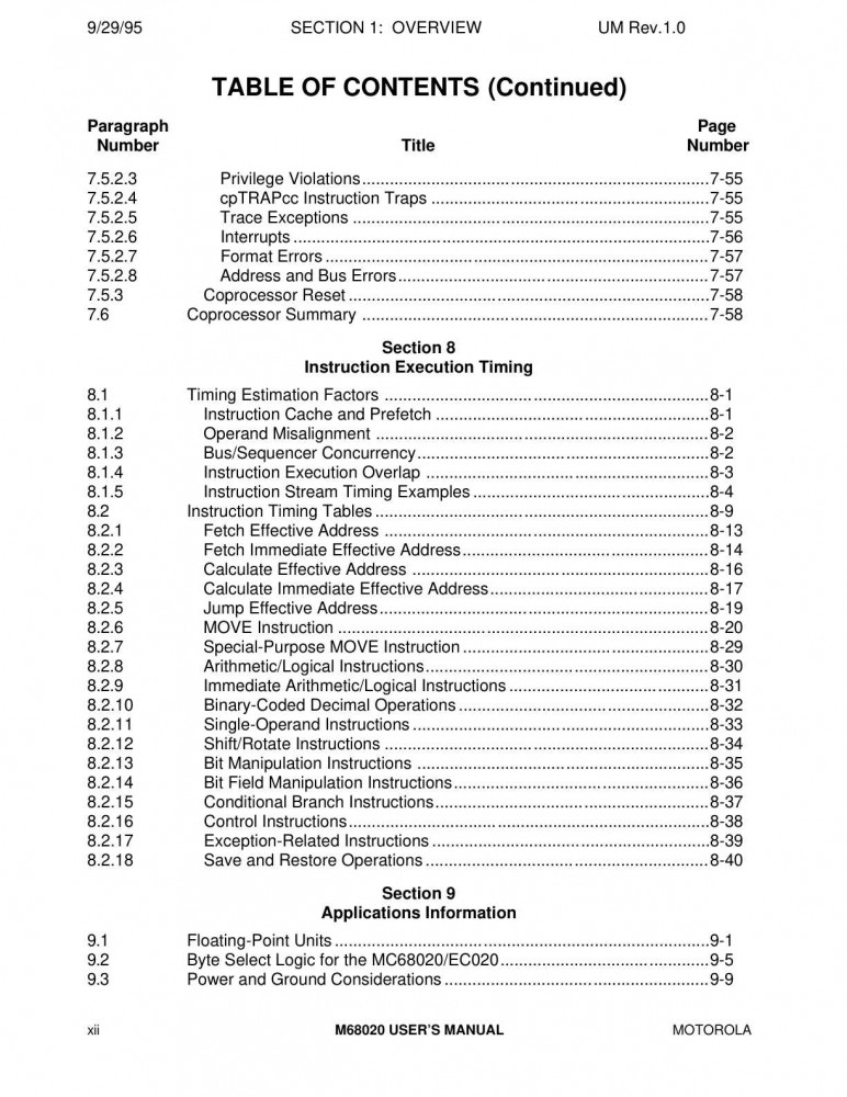 MC68EC020 manual page 8