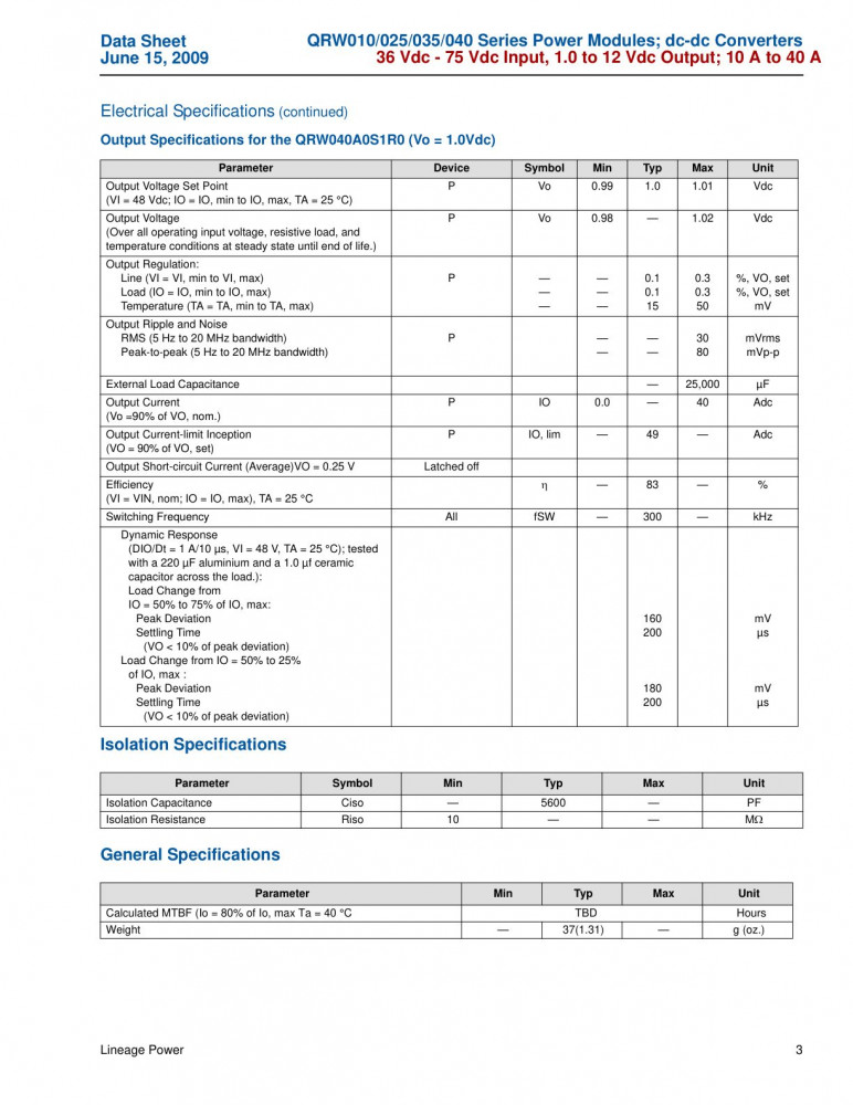 QRW series datasheet page 3