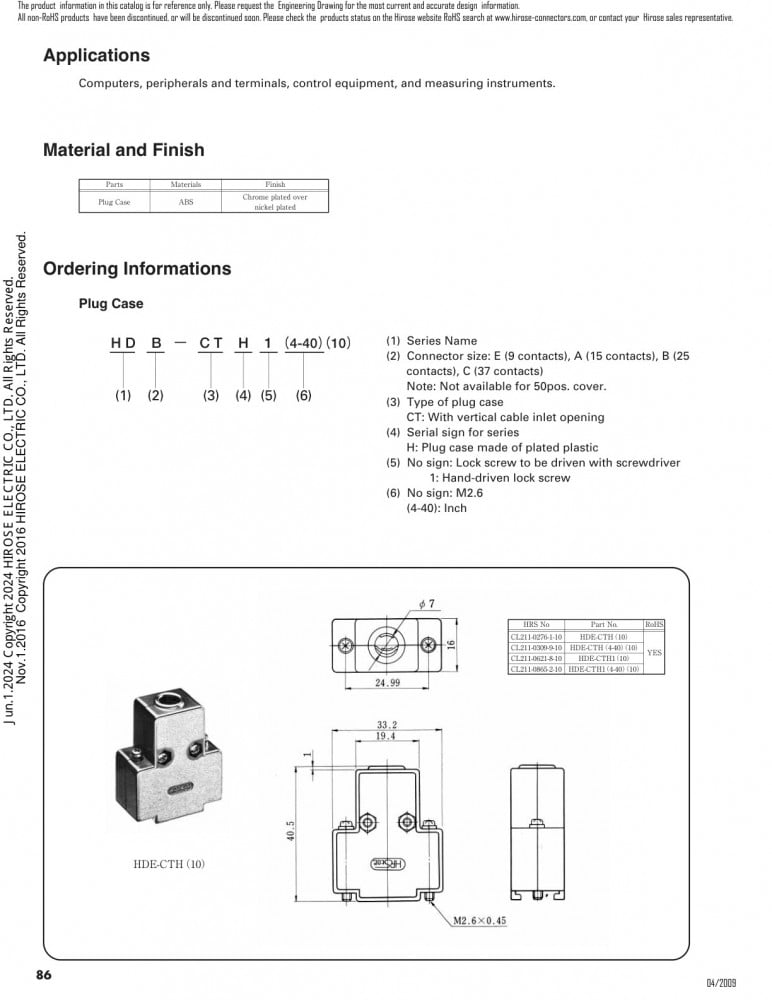 HRS CTH series document page 2
