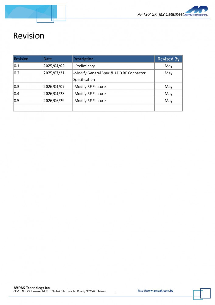 AP12612X_M2 datasheet page 3