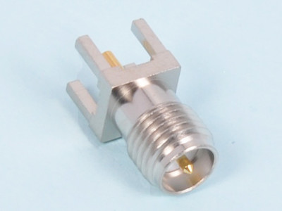 SMA Jack, Reverse Polarity, Straight, PCB Receptacle, Through Hole, Brass Body, Gold (Au) Plated, 50 Ohms for sale