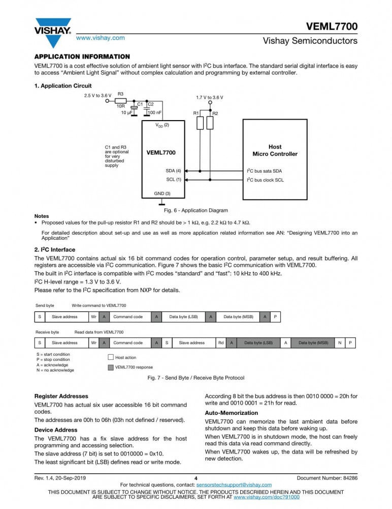 VEML7700-TR datasheet page 4