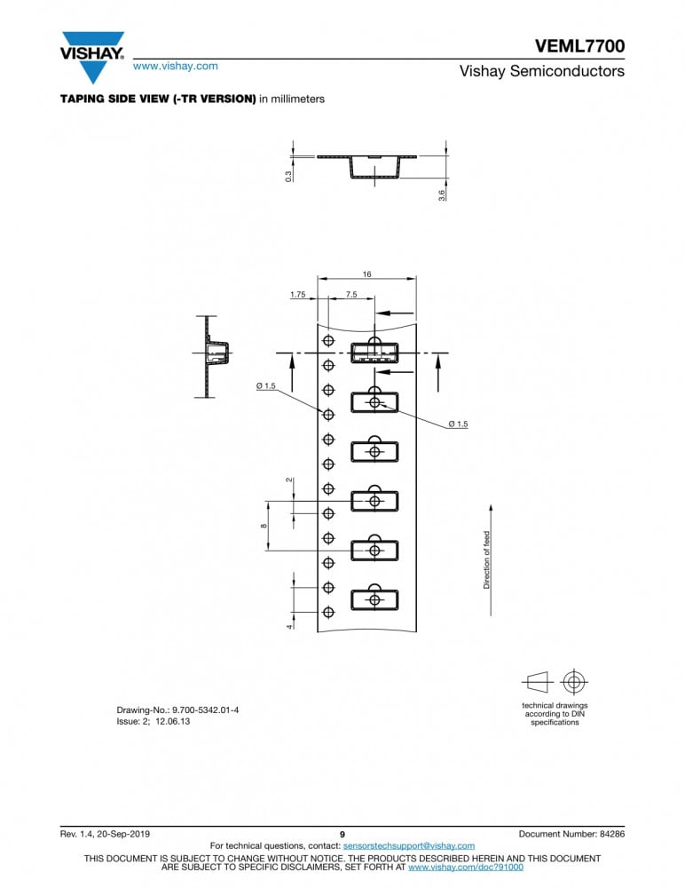 VEML7700-TR datasheet page 9