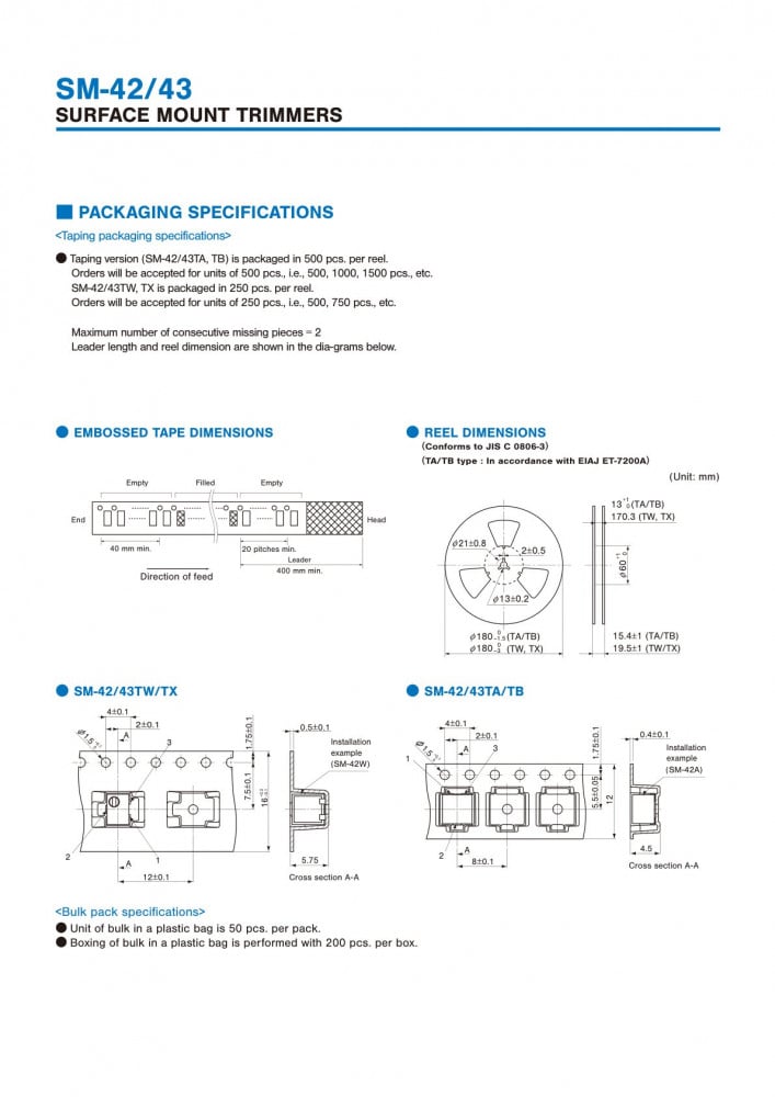 SM-43TW103 datasheet page 5