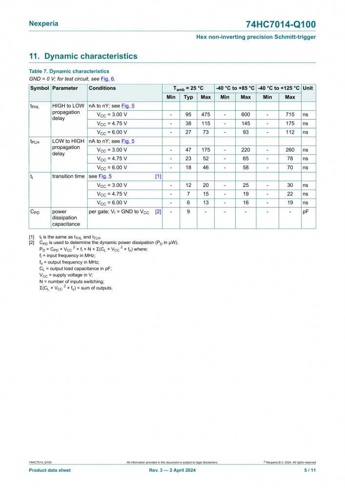 74HC7014D-Q100J datasheet page 5