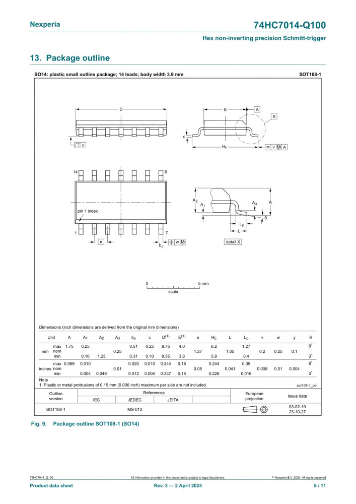 74HC7014D-Q100J datasheet page 8