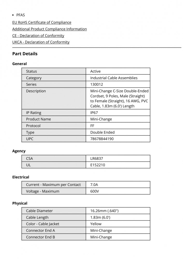 MOLEX connector technical document, page 2