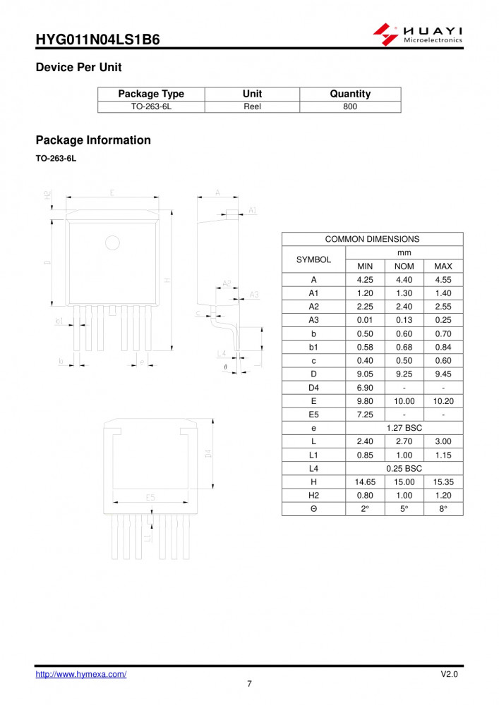 HYG011N04LS1B6 datasheet page 7